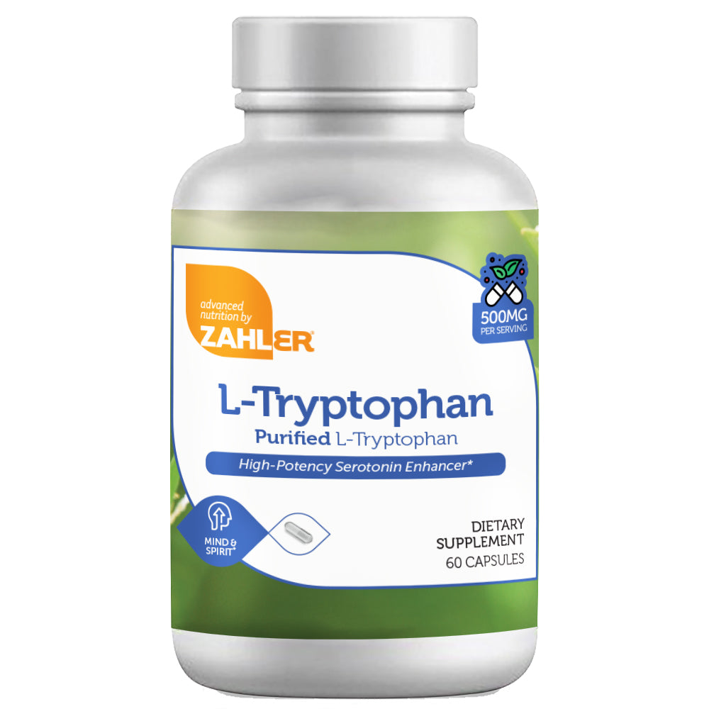 Zahler L-Tryptophan 500mg Supplement, Sleep Mood and Relaxation ...